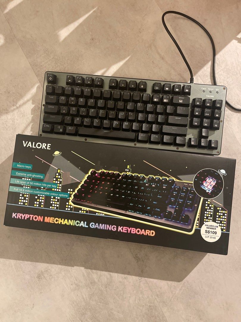 Valore Krypton Mechanical Gaming Keyboard AC28, Computers & Tech, Parts ...
