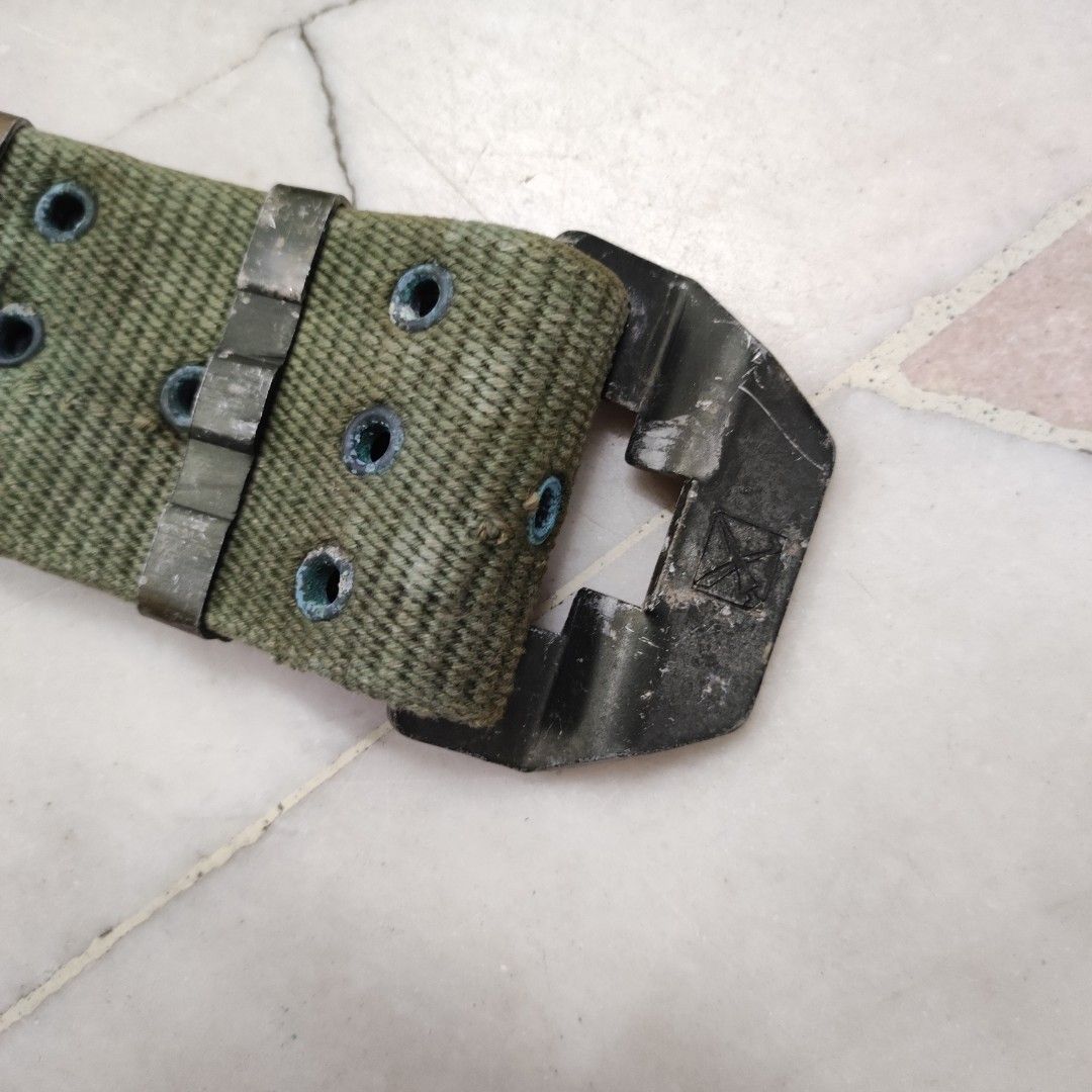 Vintage Military Webbing Belt Army Askar Tali Pinggang ATM, Hobbies ...