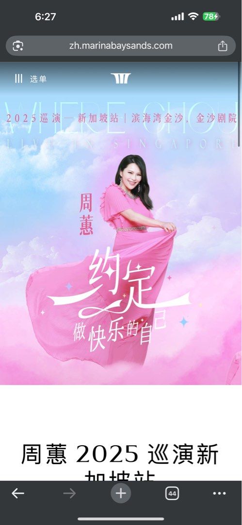 (VIP) Zhou Hui 2025 Singapore Concert Tickets, Tickets & Vouchers ...