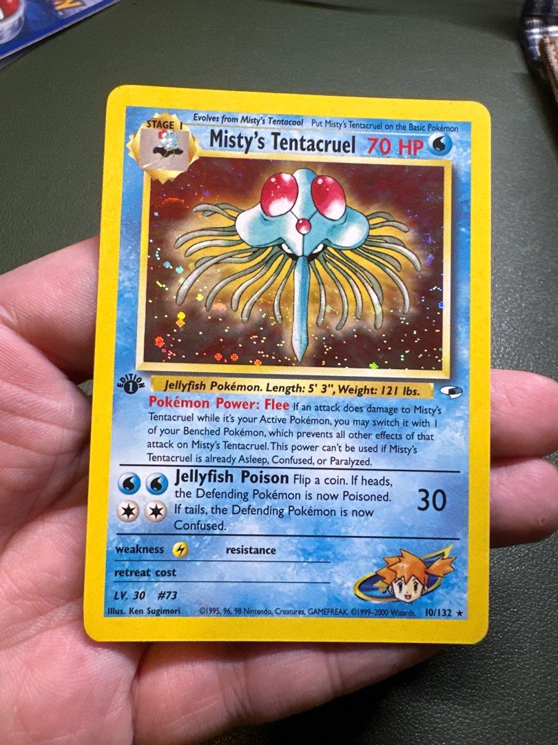 WTS 1st edition Misty's Tentacruel Pokemon Card Pokemon gym hero ...