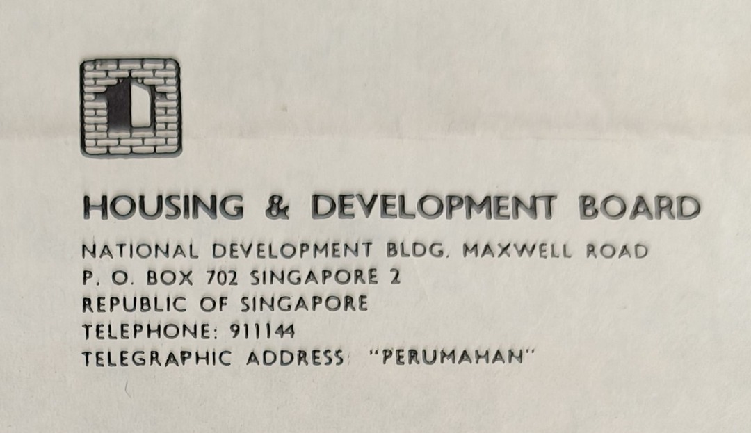 1975 Sale of HDB Flats Letter, Hobbies & Toys, Memorabilia ...