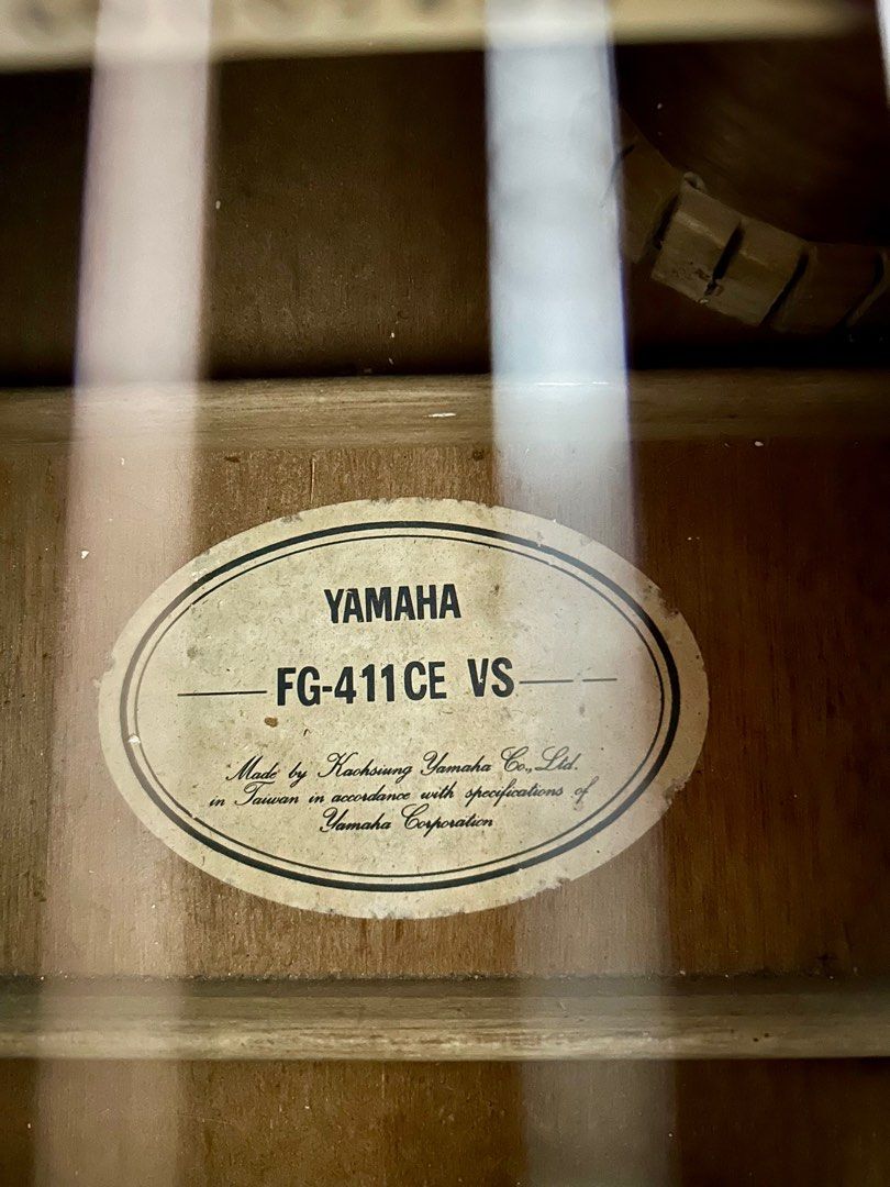 1999 Yamaha FG-411CE Velvet Sunburst acoustic guitar with pickups, new ...