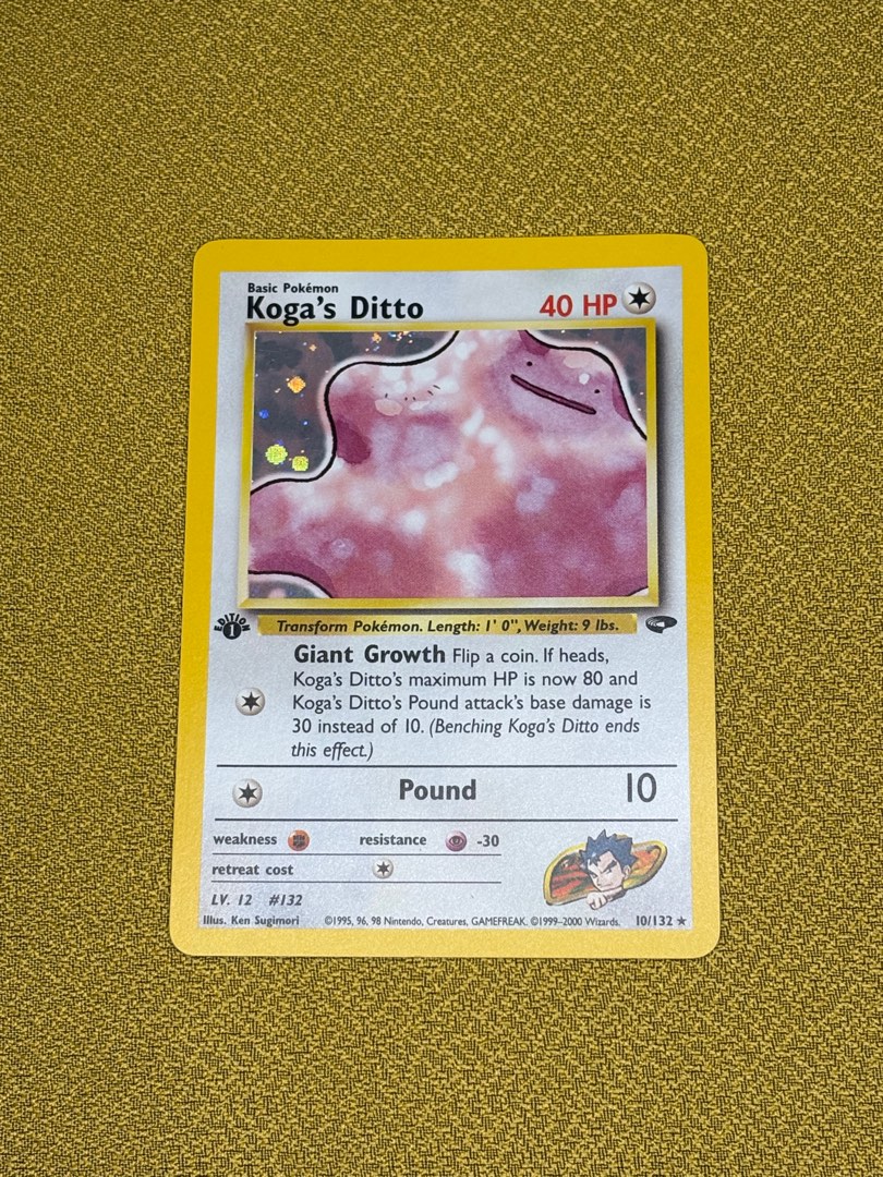 2000 Pokemon KOGA’s DITTO - #10/132 Holo Gym Challenge, Hobbies & Toys ...
