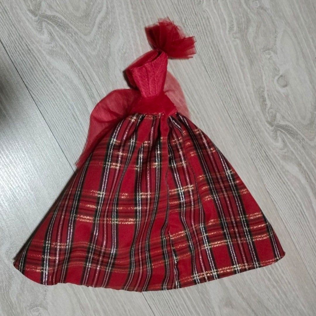 2024 Barbie Signature Barbie Holiday Red Plaid Dress, Hobbies & Toys ...