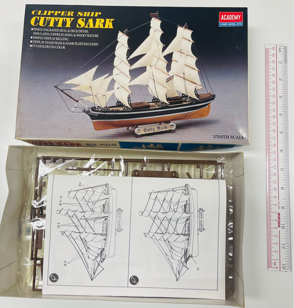 特價全新 絕版，ACADEMY 愛得美 HOBBY MODEL KITS 1/350 scale CLIPPER SHIP CUTTY ...