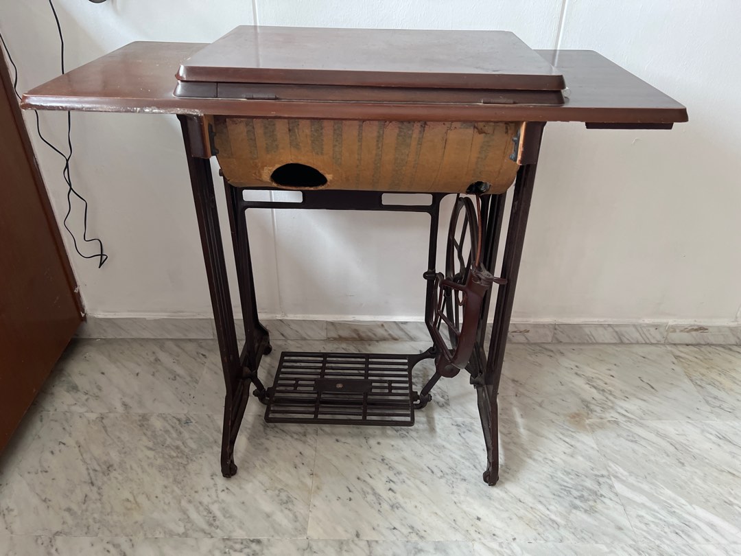 Antique Sewing Machine Table, Furniture & Home Living, Furniture ...