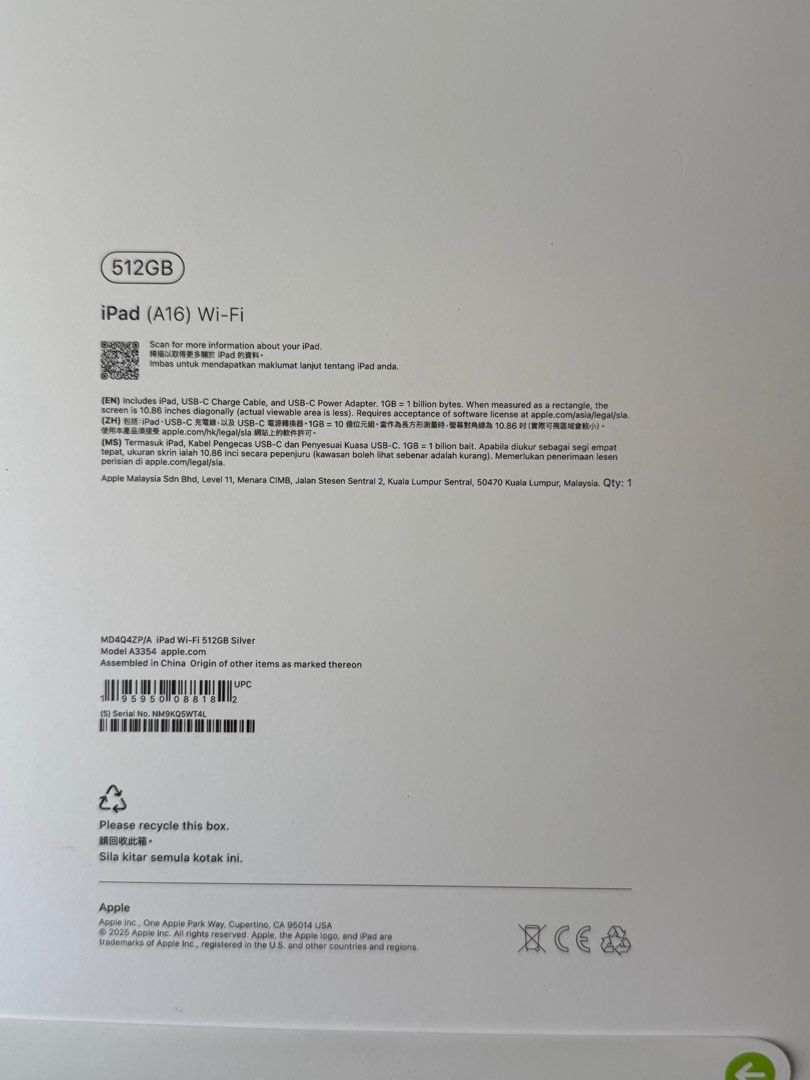 Apple iPad (A16) Wi-Fi 512GB, 手提電話, 平板電腦, 平板電腦 - iPad - Carousell