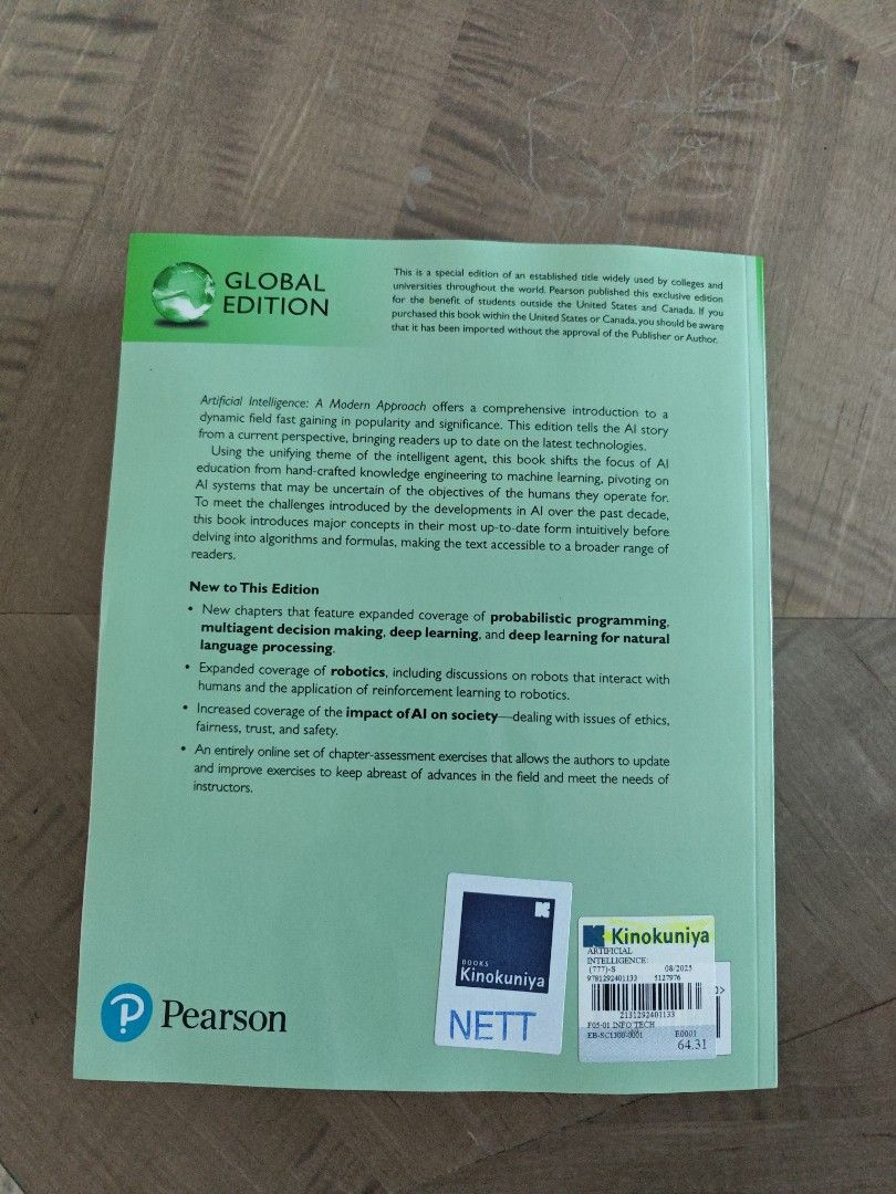 Artificial Intelligence: A Modern Approach (4th Edition), Hobbies ...