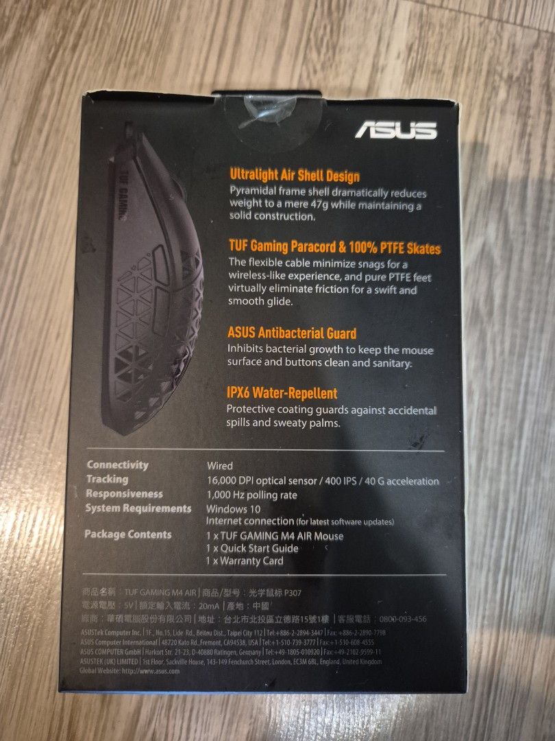ASUS TUF Gaming Mouse M4 Wired, Computers & Tech, Parts & Accessories ...