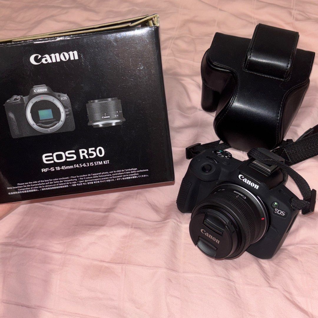 Canon EOS R50 18-45mm with free set, Photography, Cameras on Carousell