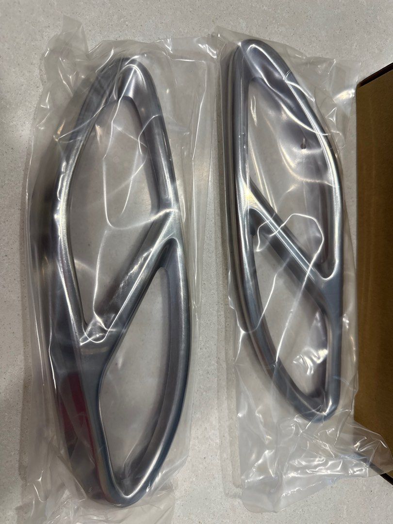 Car Exhaust Tip Muffler Pipe Cover 4 Outlet Tail Pipe Rear Diffuser ...