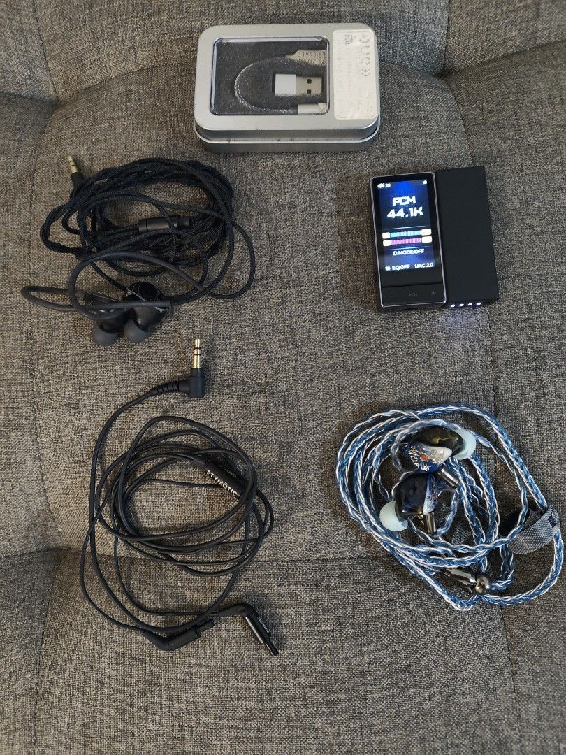 Collection of in-ear monitors (IEMs) and DAC Amp dongles, Audio ...