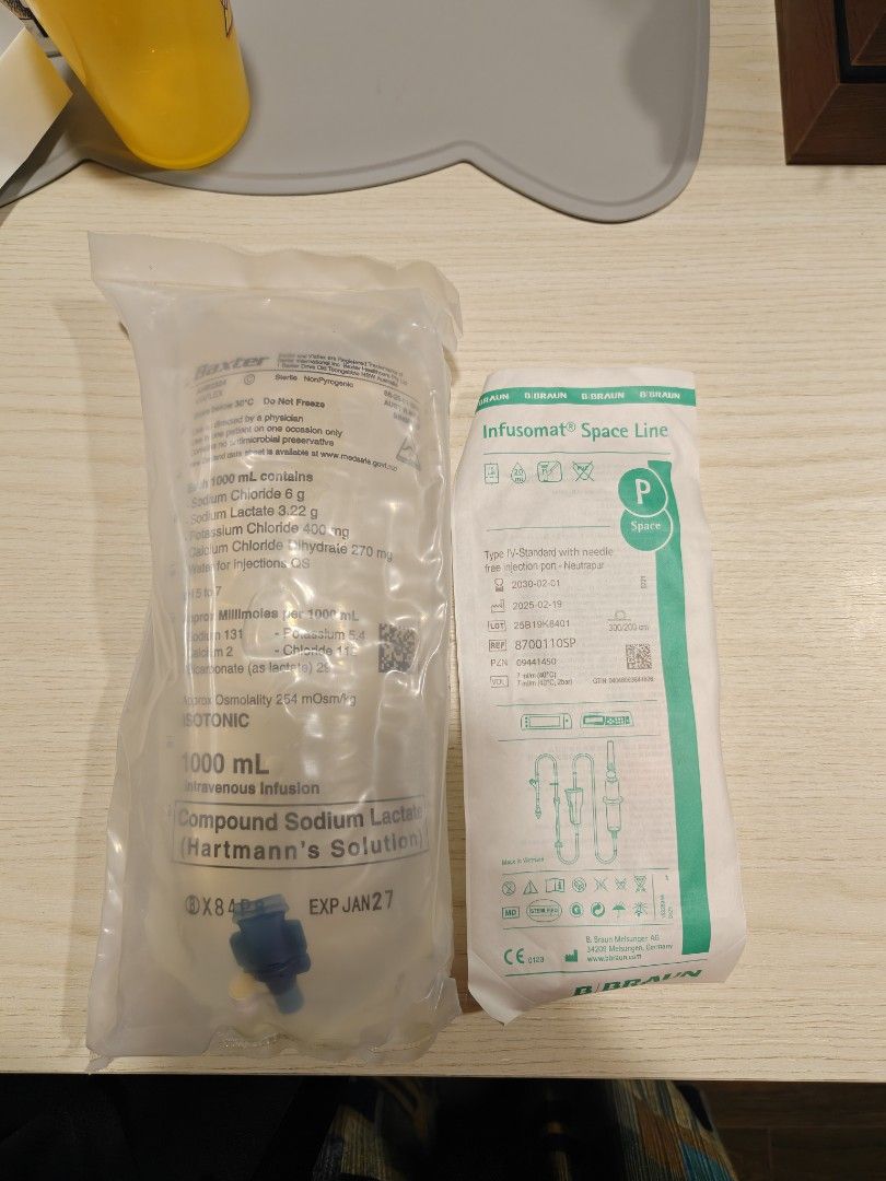 Compound Sodium Lactate 1000ML (Hartmann's Solution) & Infusion Set ...