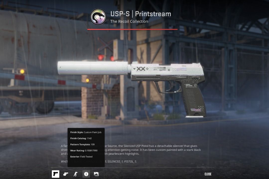 [CSGO/CS2] USP-S Printstream FT | 0.150, Video Gaming, Gaming ...