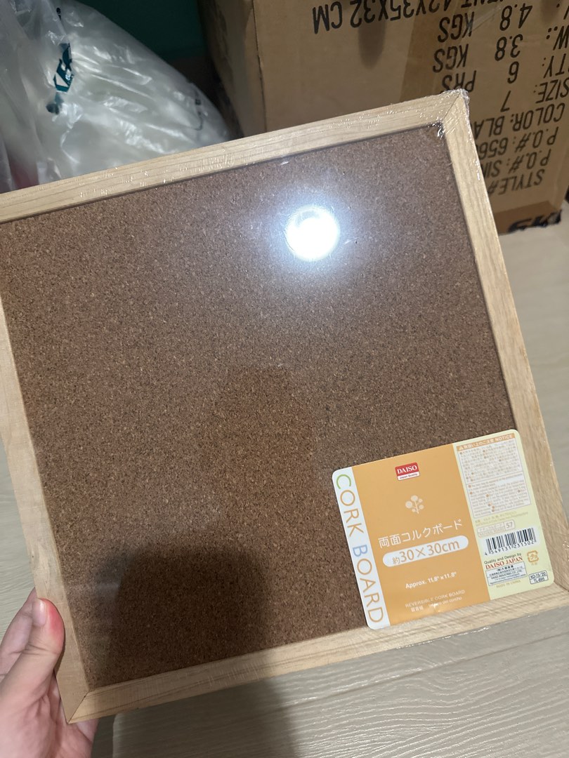 Daiso Cork Board 30x30cm - Brand New, Hobbies & Toys, Stationery ...