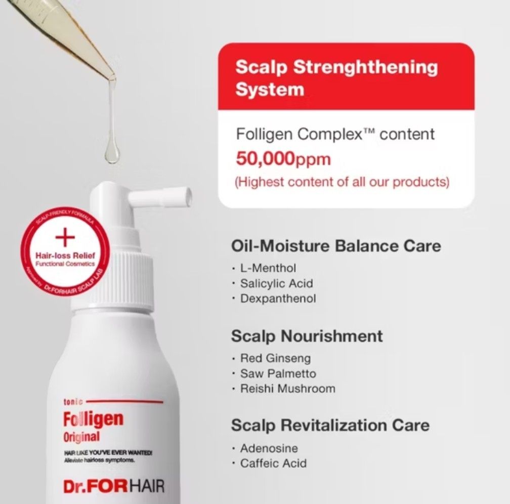 dr.forhair Folligen Original Hair Tonic, Beauty & Personal Care, Hair ...