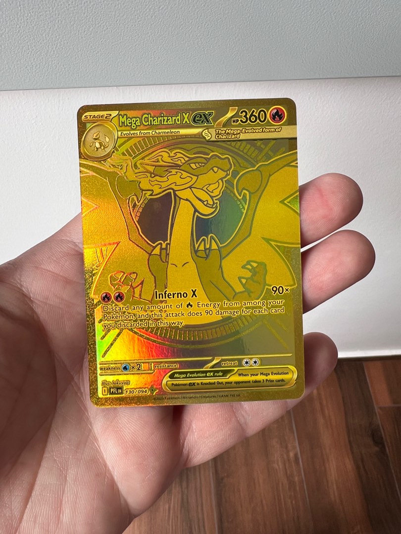 ENG Mega Charizard ex MUR MHR gold 130 pokemon tcg phantasmal flames ...