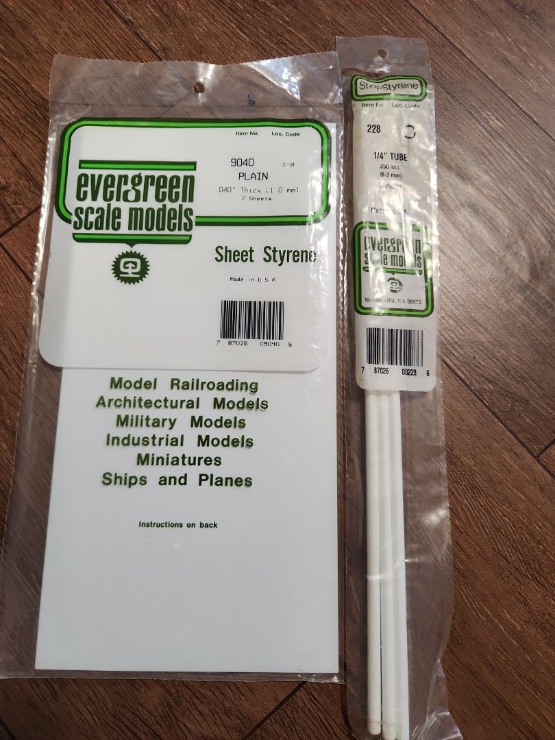 Evergreen Scale Models Sheet Styrene & Tubes, Hobbies & Toys ...