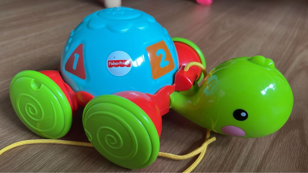 Fisher-Price Turtle Pull-Along Toy, Babies & Kids, Infant Playtime on ...