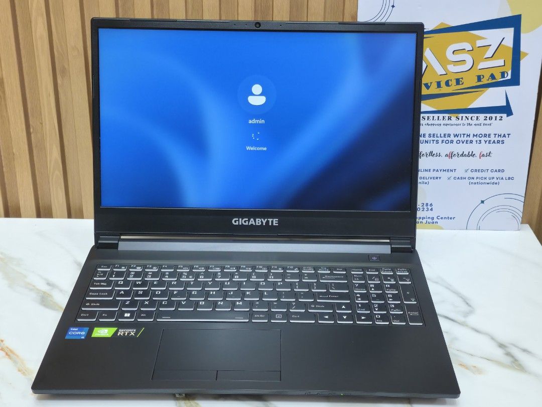 Gigabyte G5 KD AX201NGW i5 11400H 11th Gen 16GB 512GB SSD 15.6 inch IPS ...