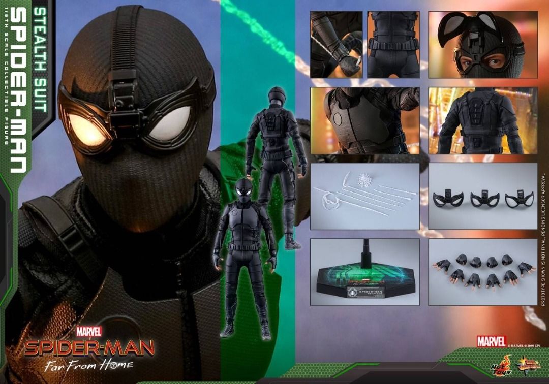 Hot Toys Spider-Man / Spiderman Stealth Suit Far From Home 1/6th scale ...