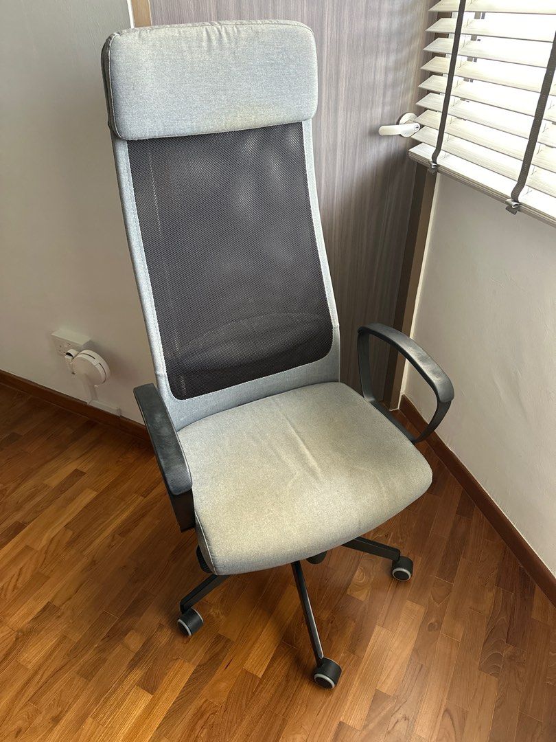 IKEA Markus Office Chair - Grey, Furniture & Home Living, Furniture ...