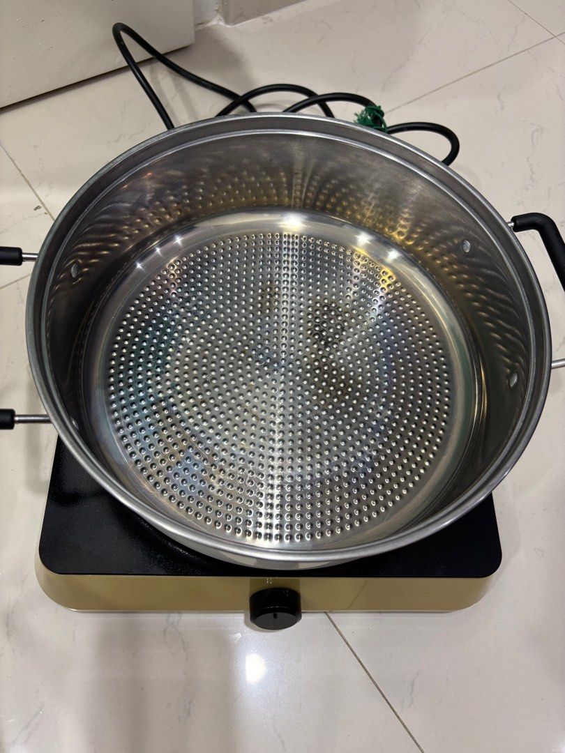 Induction Cooker with Pot and Lid, Furniture & Home Living, Kitchenware ...