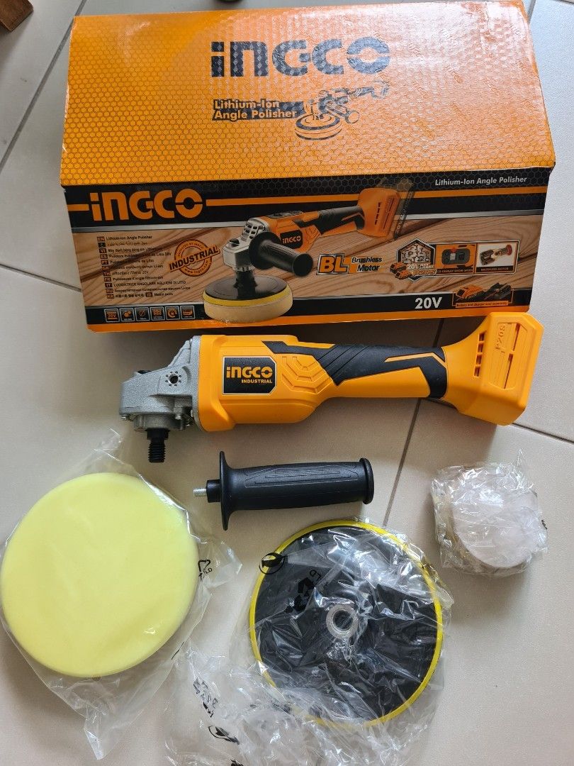Ingco 20V Cordless Angle Polisher, Furniture & Home Living, Home ...