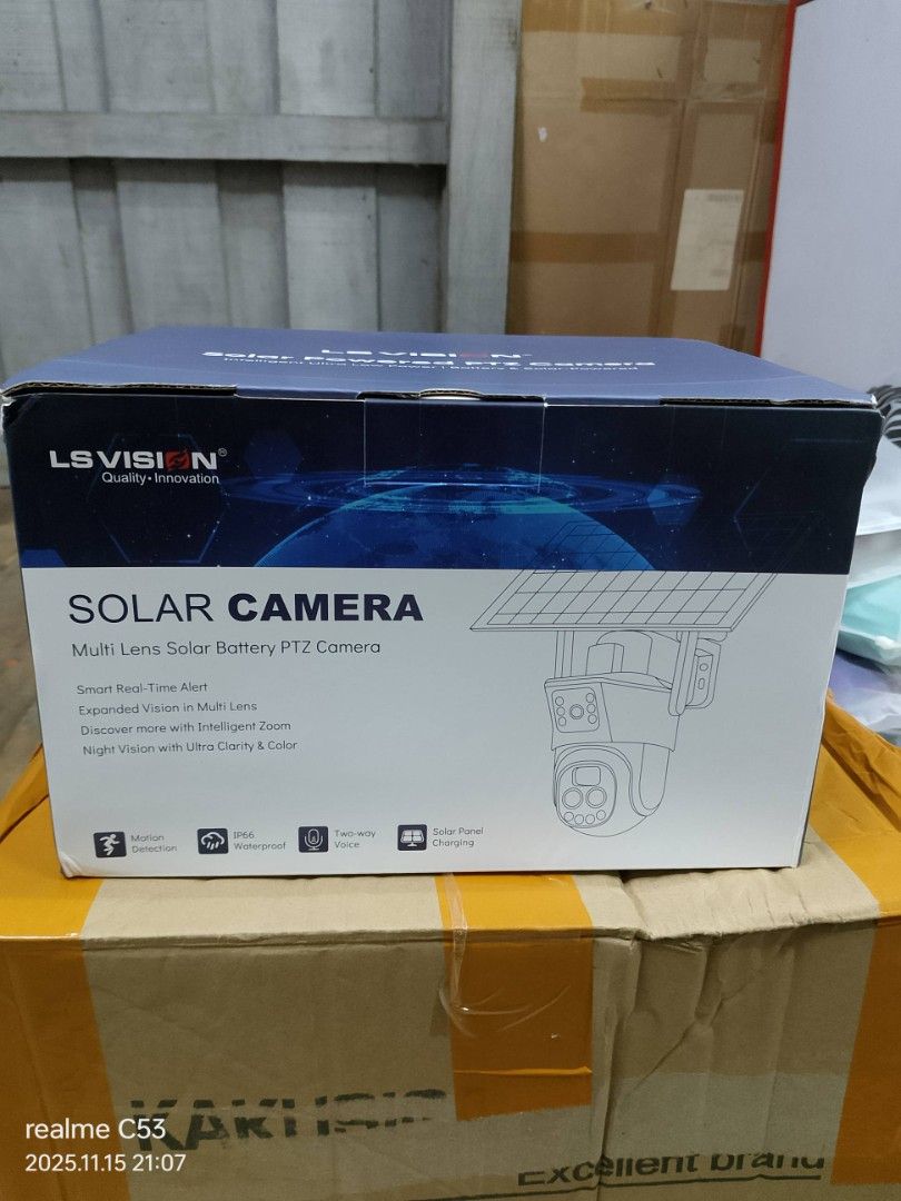 LS VISION Solar Powered PTZ Camera, Furniture & Home Living, Security ...