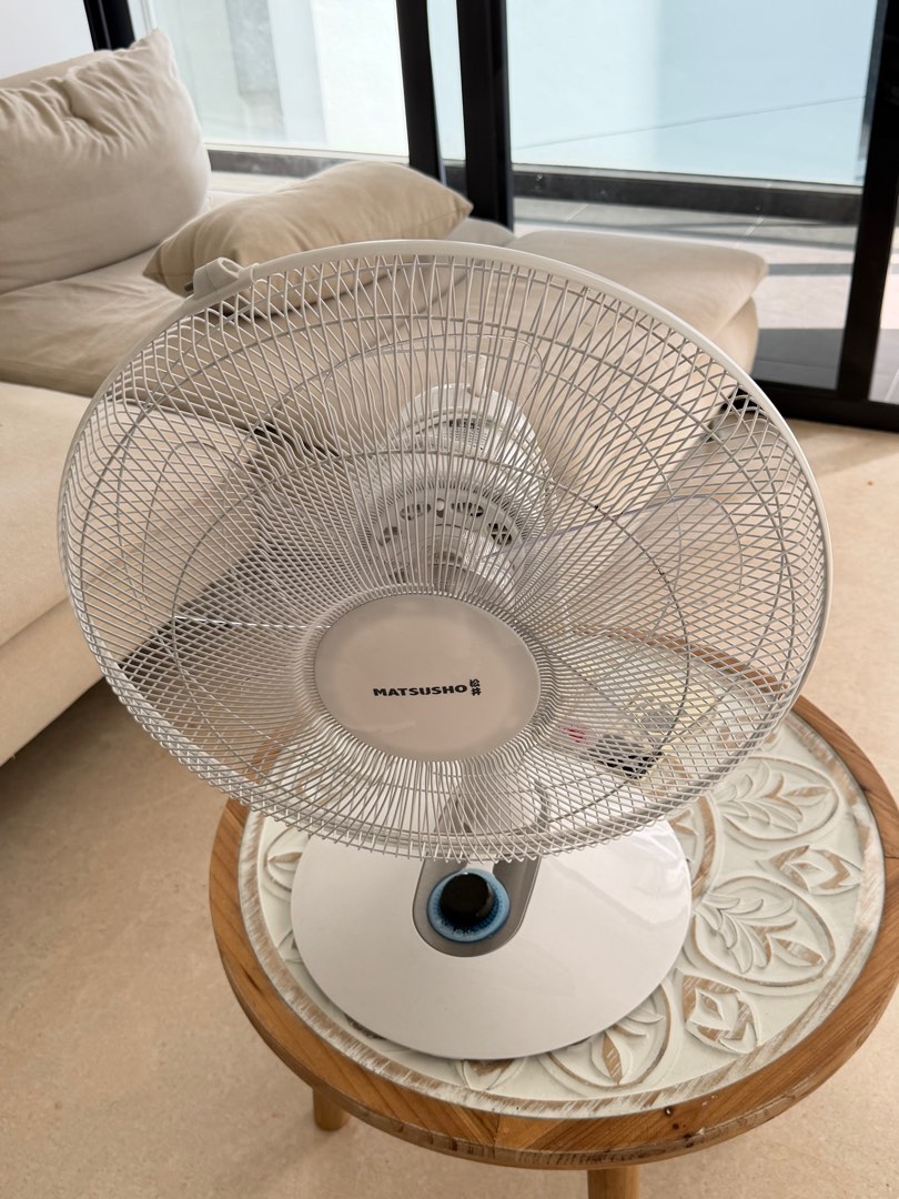 Matsusho White Electric Fan, Furniture & Home Living, Lighting & Fans ...