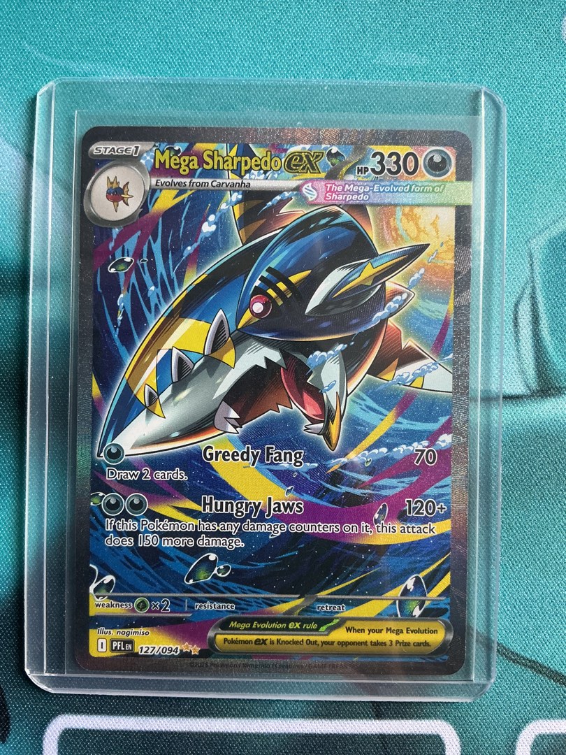 Mega Sharpedo EX SIR Phantasmal Flames 127/094, Hobbies & Toys, Toys ...