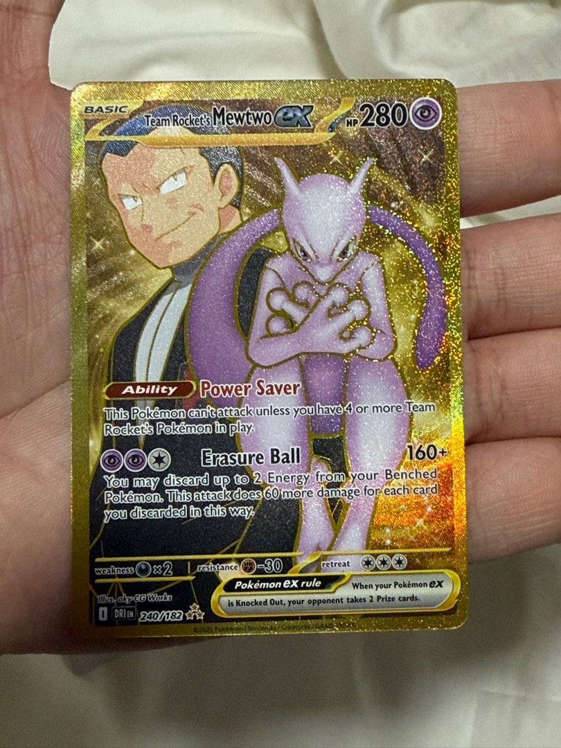 Mewtwo EX 240/182 Gold Card, Hobbies & Toys, Toys & Games on Carousell