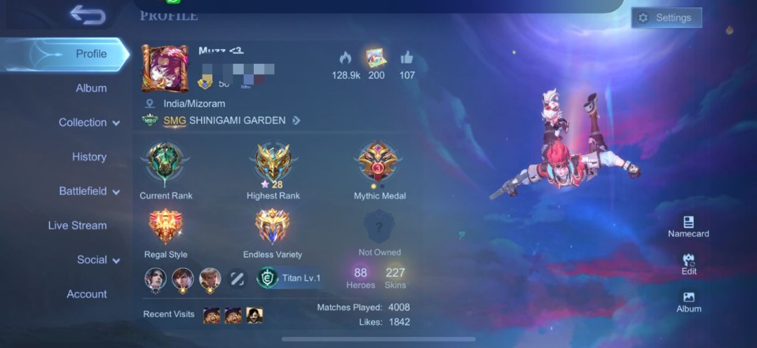 Mobile Legends Account - Mythic Medal, Video Gaming, Video Games ...