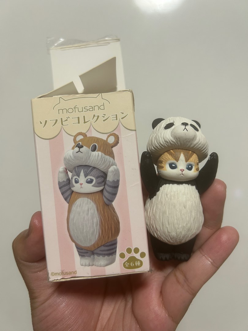 Mofusand Cat Panda Figurine, Hobbies & Toys, Toys & Games on Carousell
