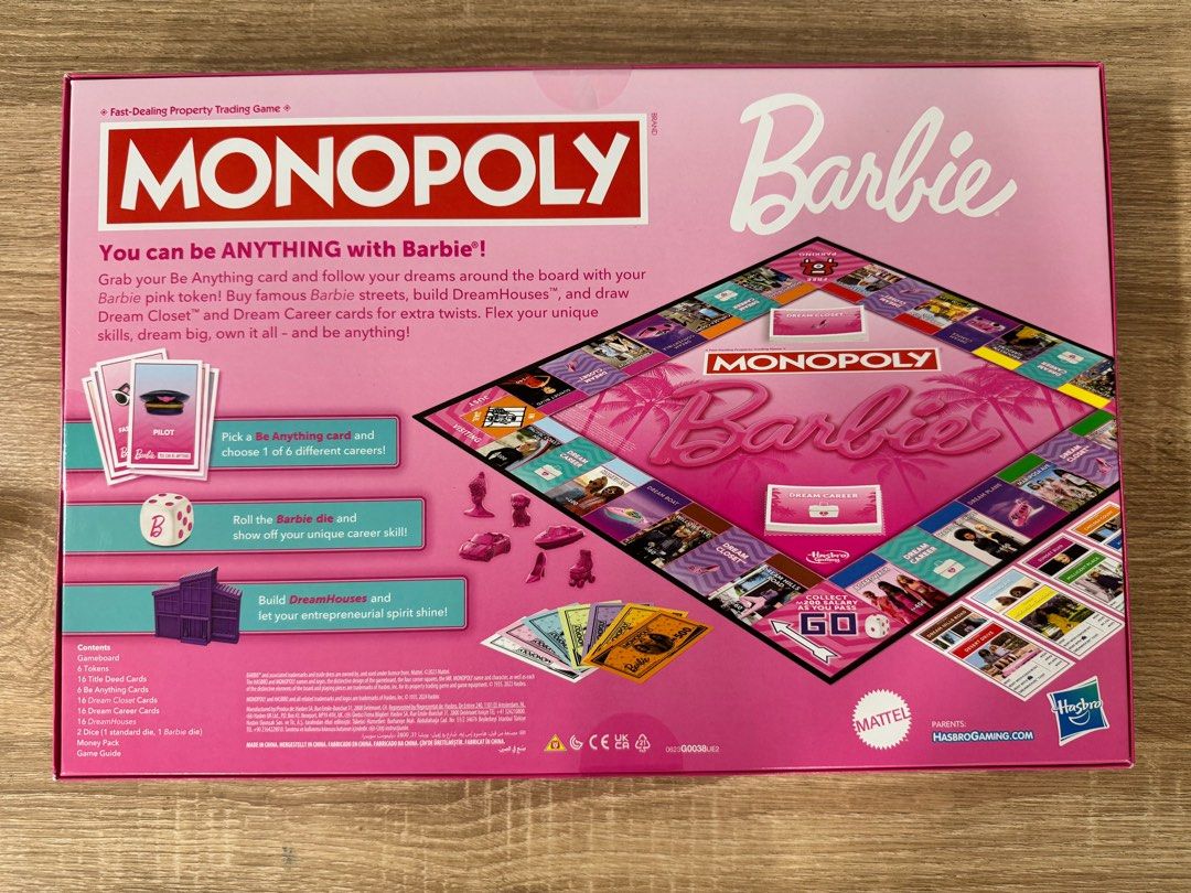 Monopoly Barbie Edition Board Game, Hobbies & Toys, Toys & Games on ...