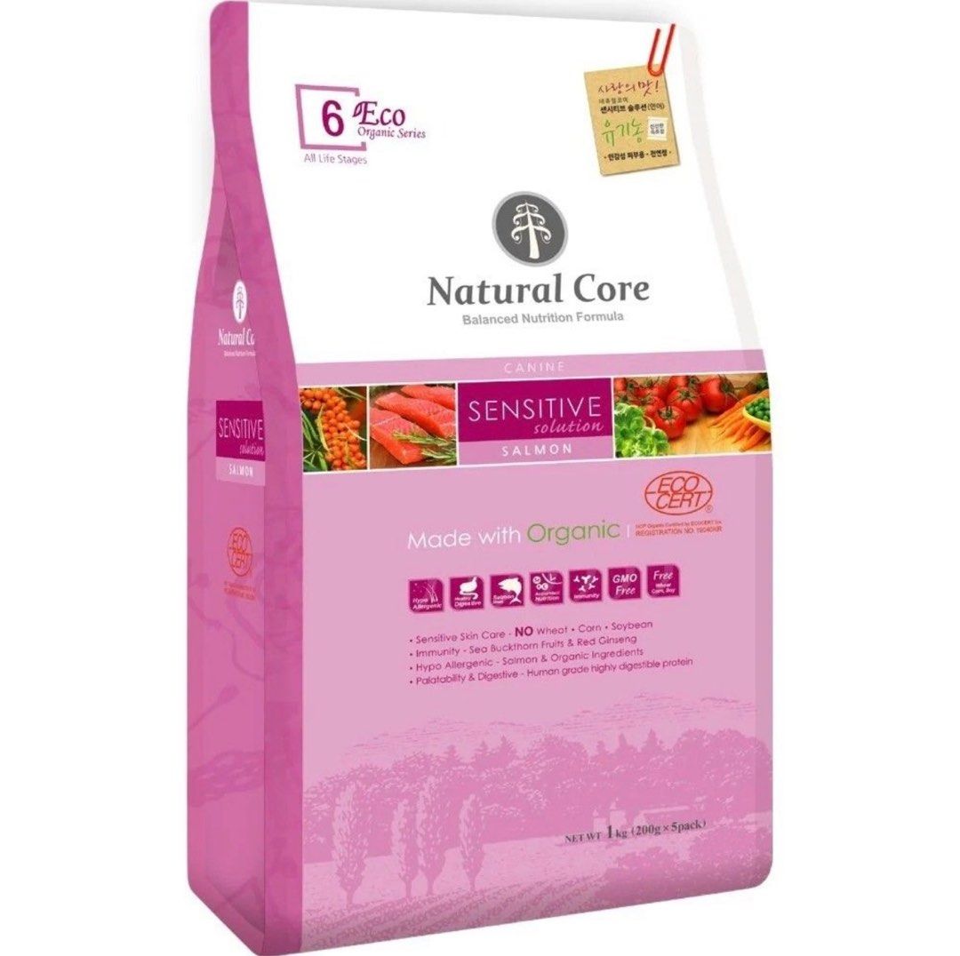 Natural Core Eco 6 Organic Sensitive Solution Salmon Dry Dog Food 6KG ...