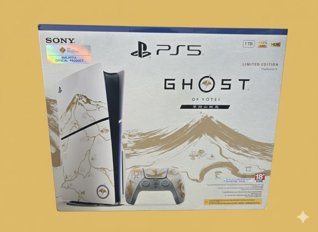 [NEW] PS5 SLIM DISC 1TB GHOST OF YOTEI EDITION, Video Gaming, Video ...