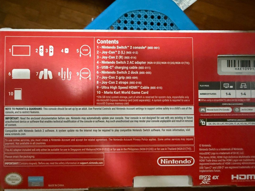 Nintendo Switch 2 Console - Mario Kart World Edition, Video Gaming, Video Game Consoles ...