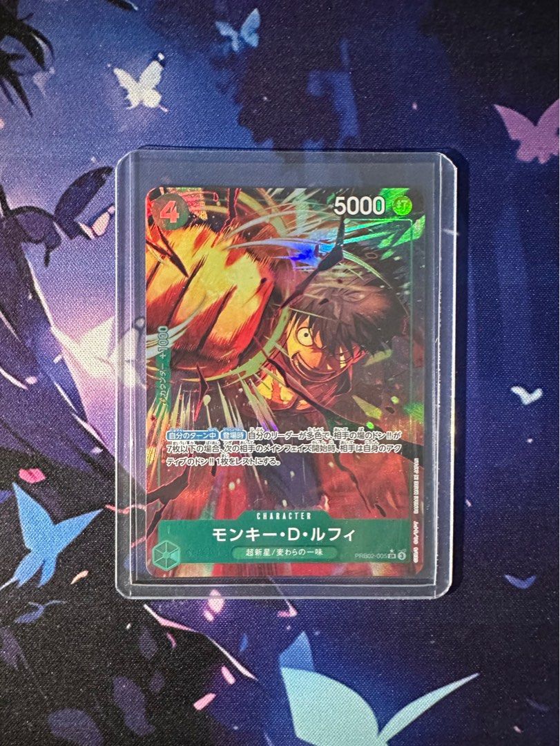 One Piece Card Game - Monkey D. Luffy AA PRB02-005, Hobbies & Toys ...