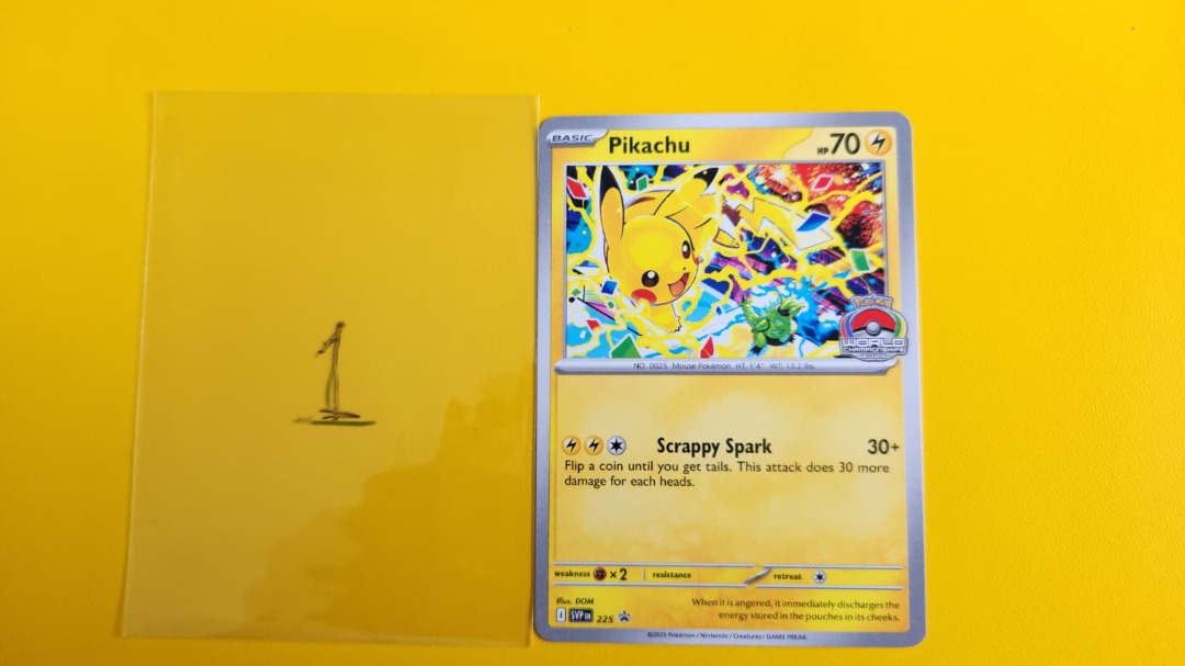 Pikachu 225 World Championship 2025 Pokemon Pokémon SVP Promo Black ...