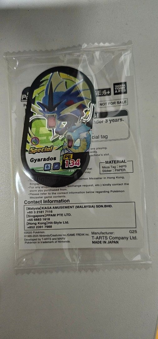 Pokemon Mezastar Tag - Gyarados #134, Hobbies & Toys, Toys & Games on ...