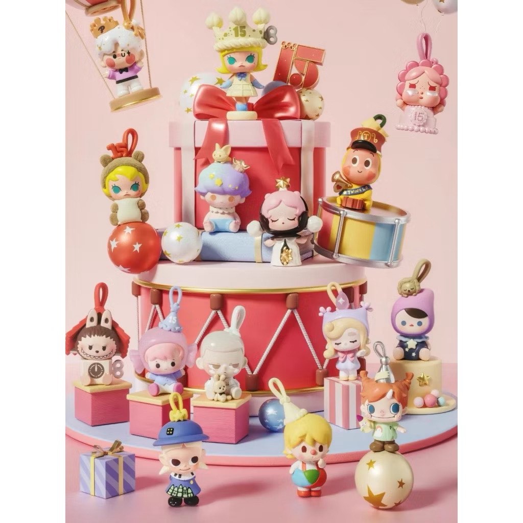 POP BEAN 15th Anniversary Series mini popmart Celebrating the Moment ...