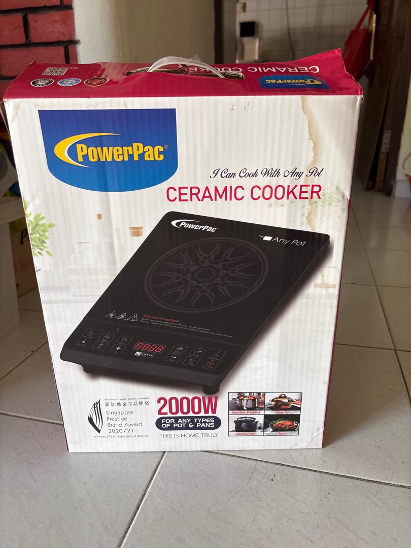 PowerPac Ceramic Cooker 2000W, TV & Home Appliances, Kitchen Appliances ...