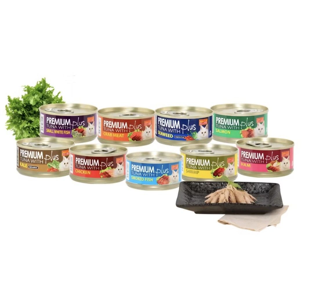 Premium Plus Tuna Cat Food x 24 per carton - Assorted Flavors, Pet ...