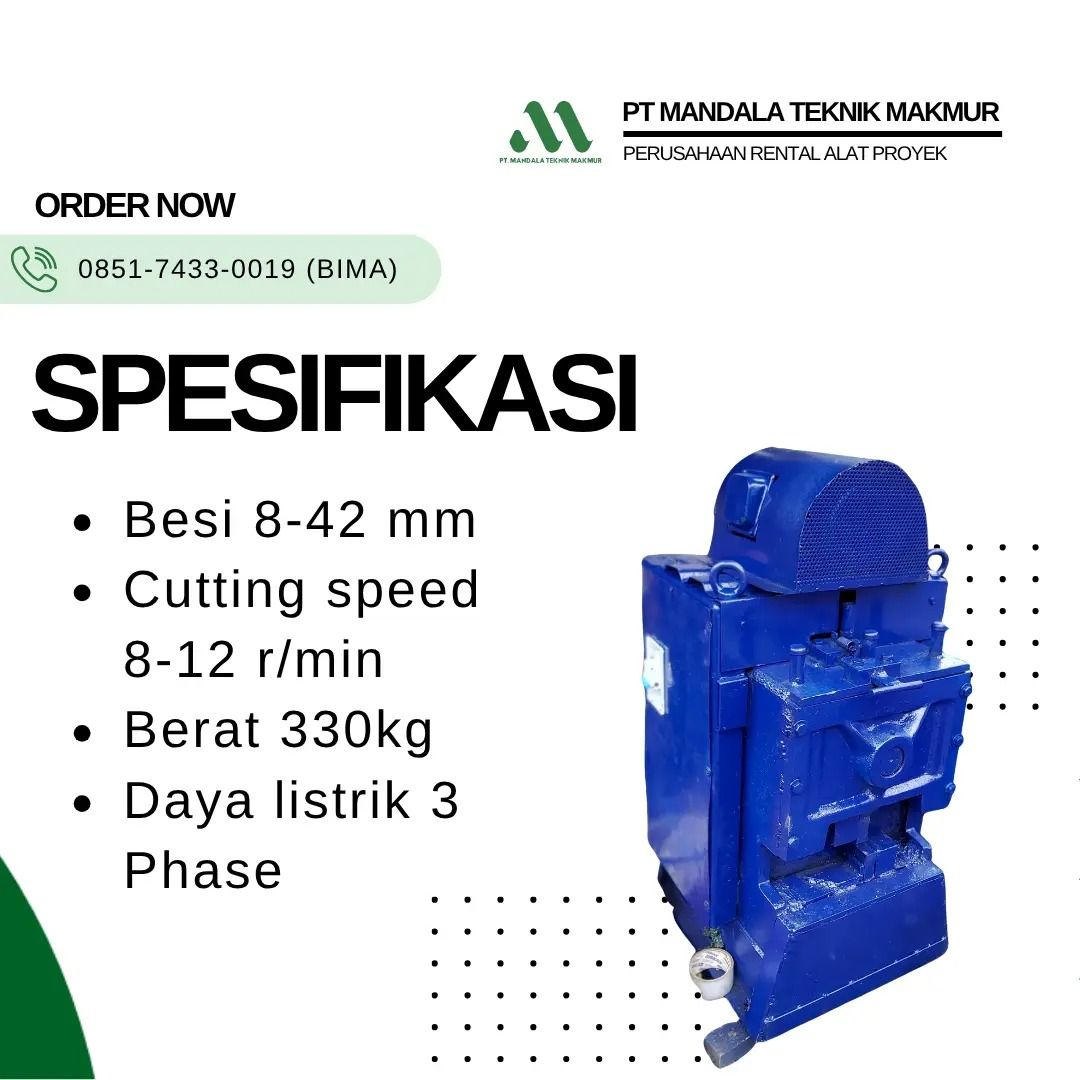 PT MTM, Sewa Bar Cutter Muara Enim | Tempat Rental Bar Cutter Muara ...