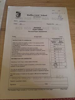 RGS A4 file/ Raffles Girls School File with sleeve/ black file, Hobbies ...