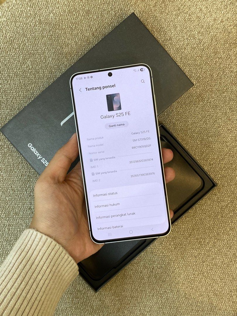 Samsung S25 FE 8/256Gb Jet Black Garansi On s/d Okt 2026, Telepon ...