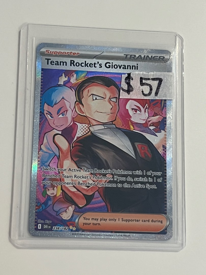 Team Rocket's Giovanni Trainer Card, Hobbies & Toys, Toys & Games on ...