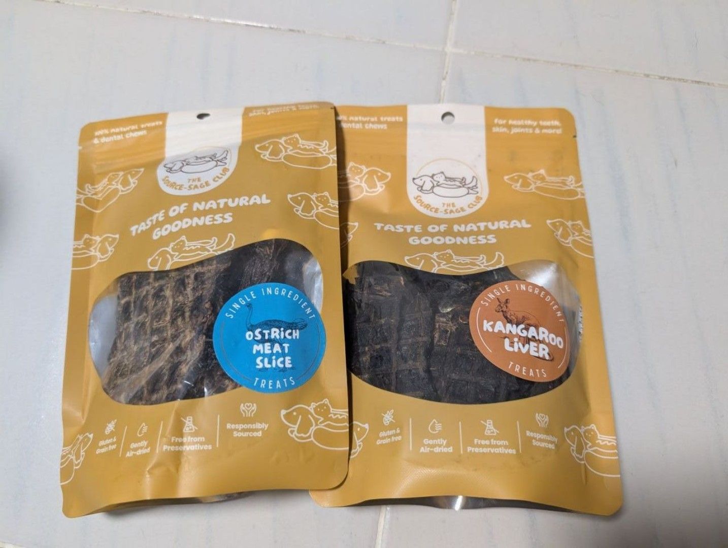 The Source Sage Club Air Dried Ostrich Meat Slices + Kangaroo Liver ...