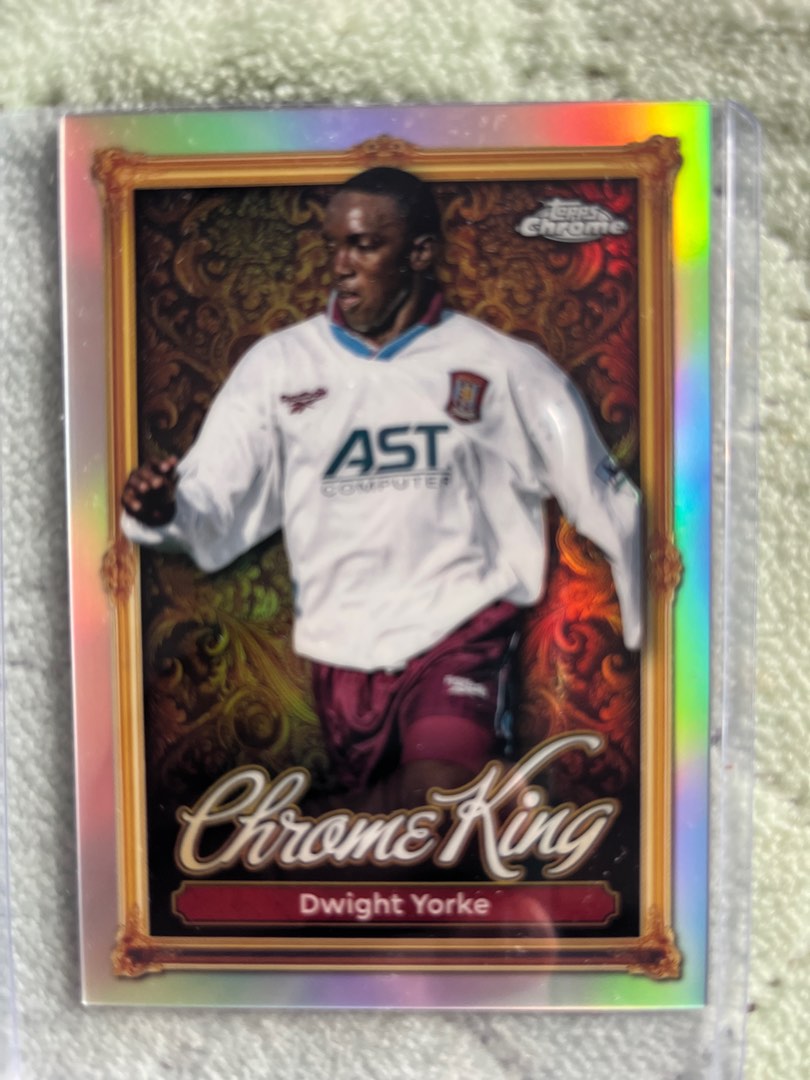 Topps Chrome King Dwight Yorke Aston Villa Card, Hobbies & Toys ...